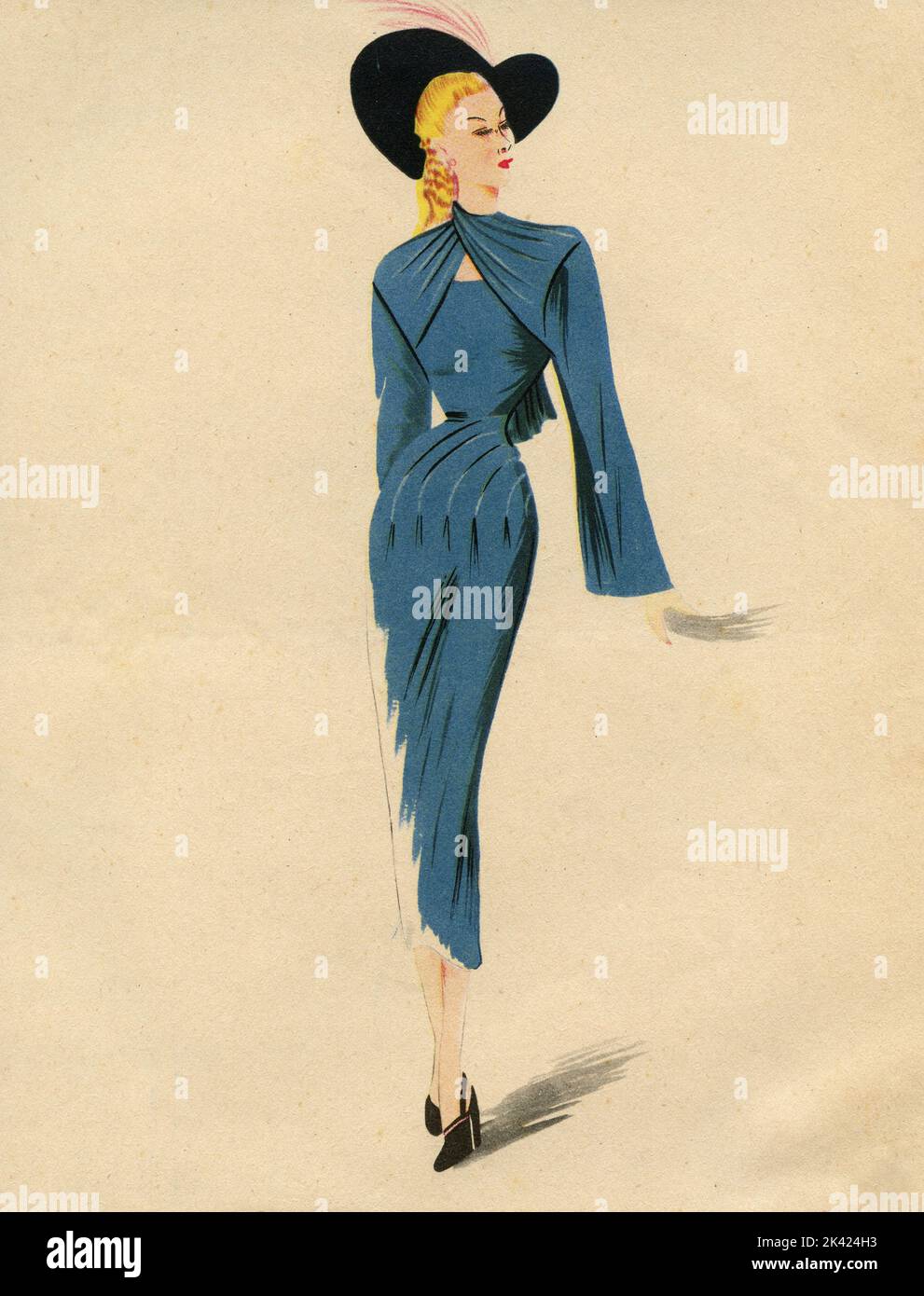 Femme dessin d'illustration de mode: Croquis de vêtements et ...