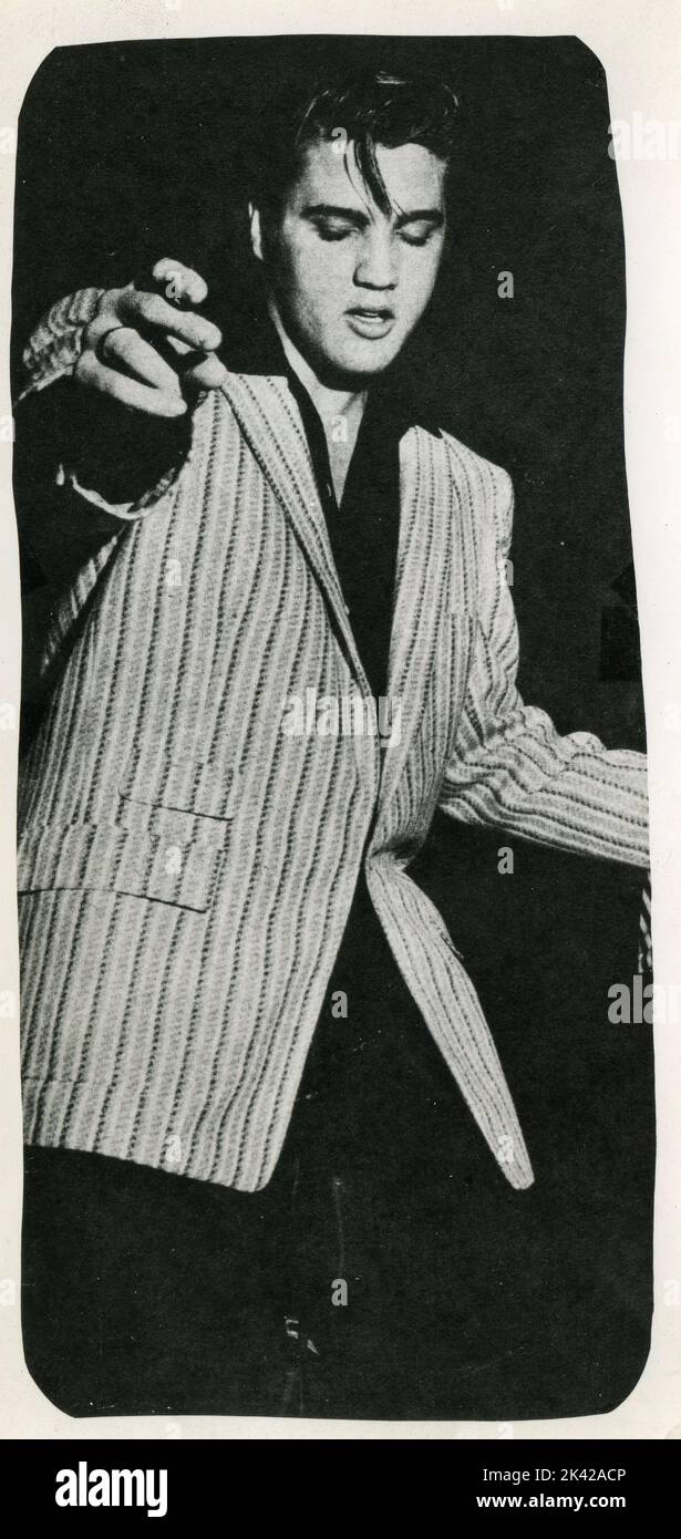 Chanteur et acteur américain Elvis Presley, États-Unis, années 1950 ...