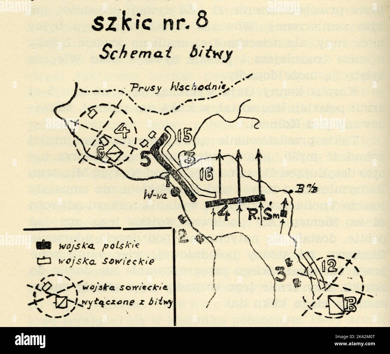 CUD NAD WISLA. MAPA. NUMÉRO SZKIC 8. SCHEMAT BITWY Photo Stock - Alamy