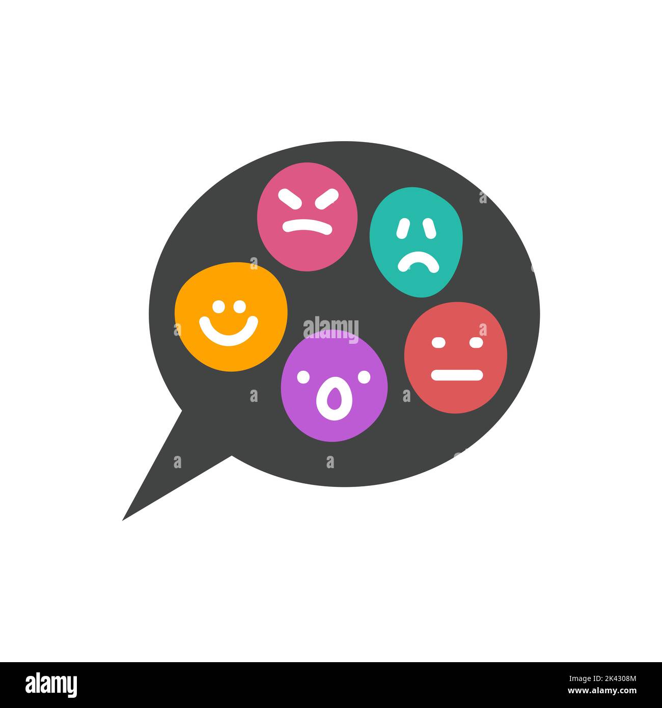 Schizophrénie, psychose maniaque dépressive, logo trouble bipolaire ...