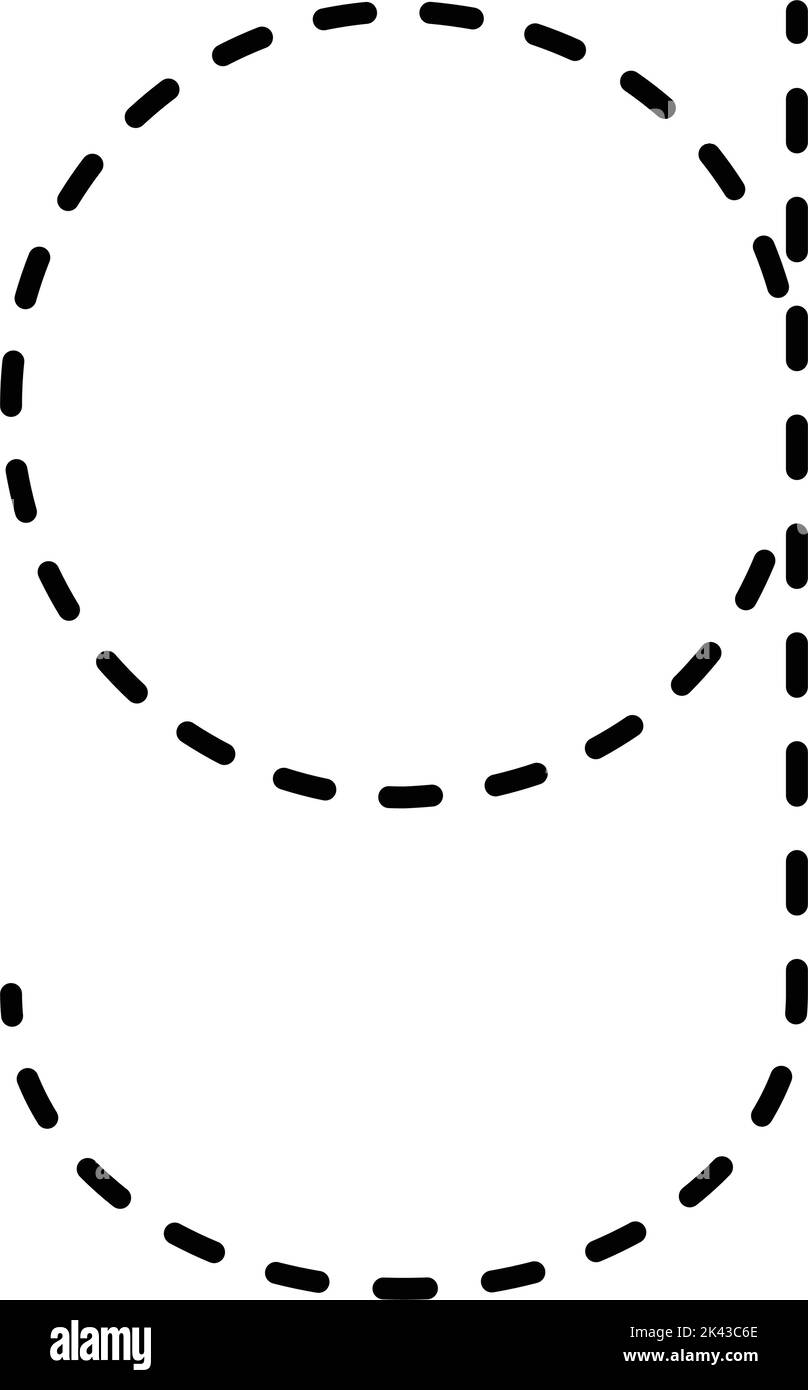 Traçage Alphabet minuscule petite lettre g pré-écriture élément en ...