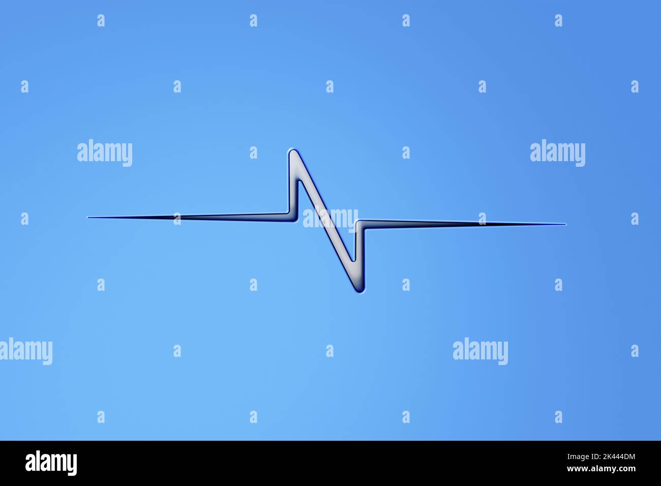 moniteur de pouls cardiaque bleu à 3d icônes. Rythme cardiaque. Icône ...