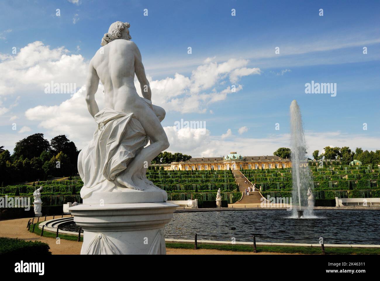 Parc Schloss,Palais de Sanssouci bleu ciel architecture Brandenburg ...