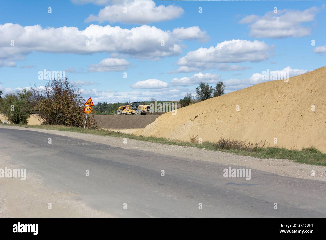 Vulcanesti, Moldova - 20 septembre 2022 les machines routières ...