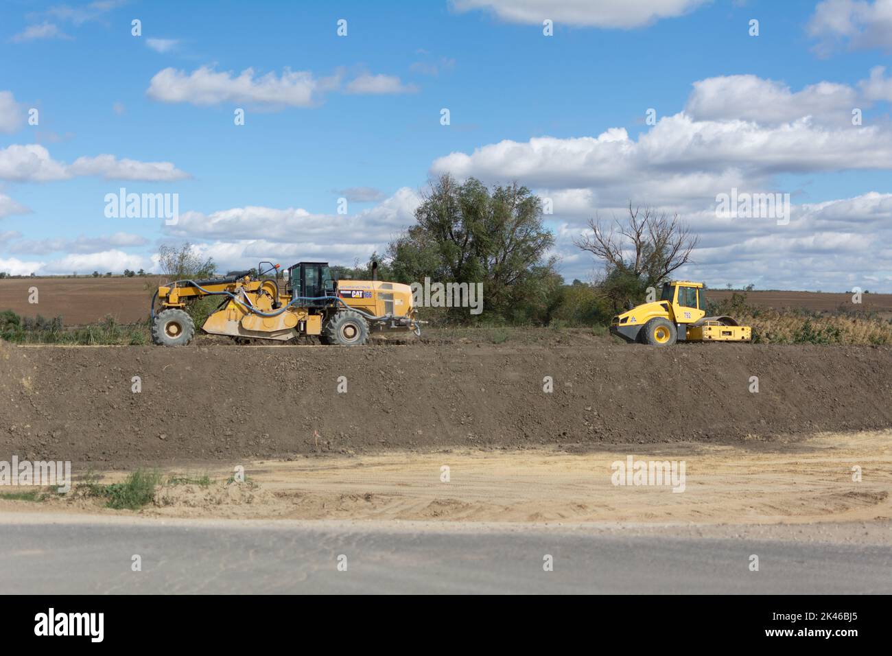 Vulcanesti, Moldova - 20 septembre 2022 les machines routières ...