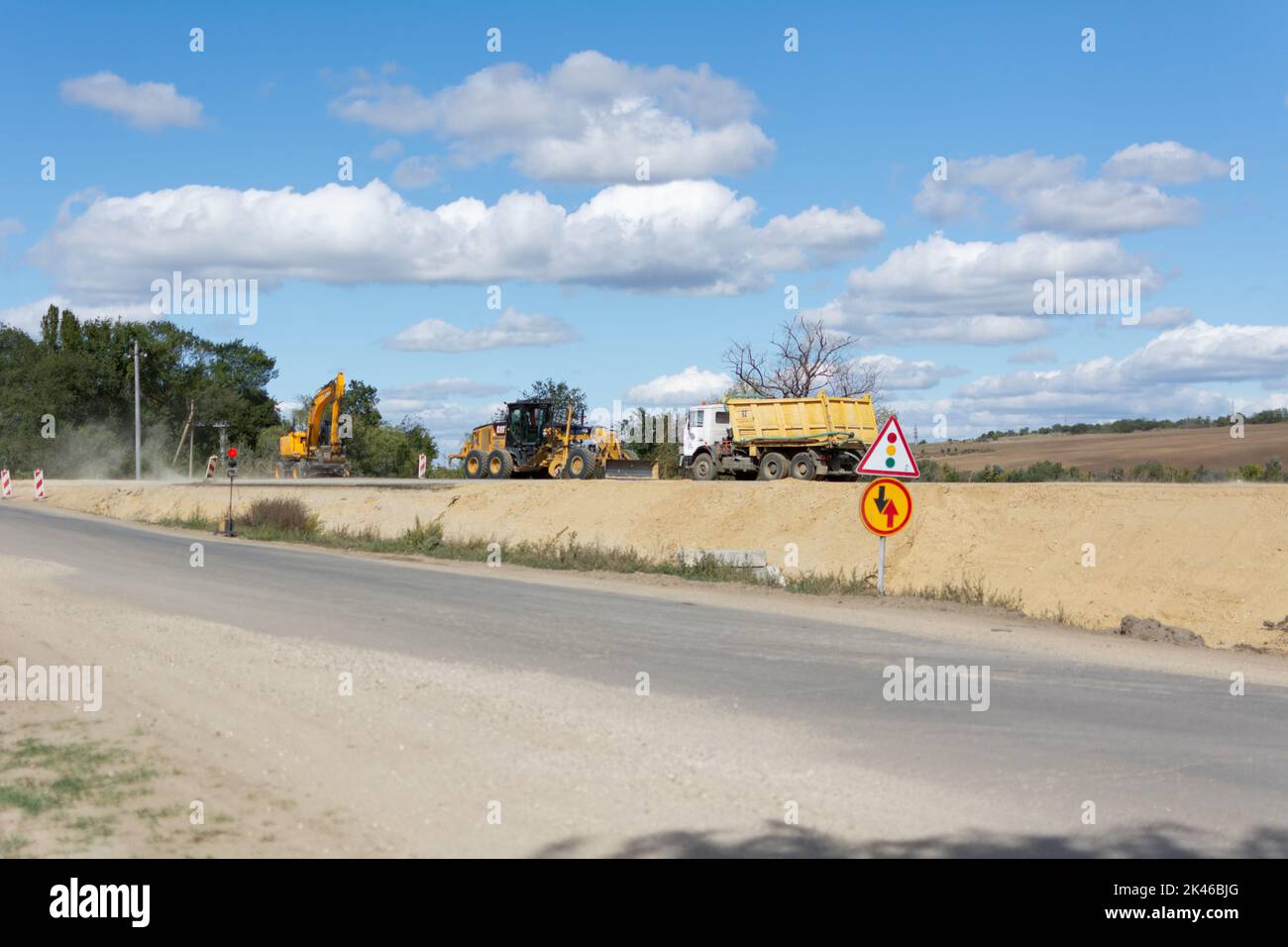 Vulcanesti, Moldova - 20 septembre 2022 les machines routières ...
