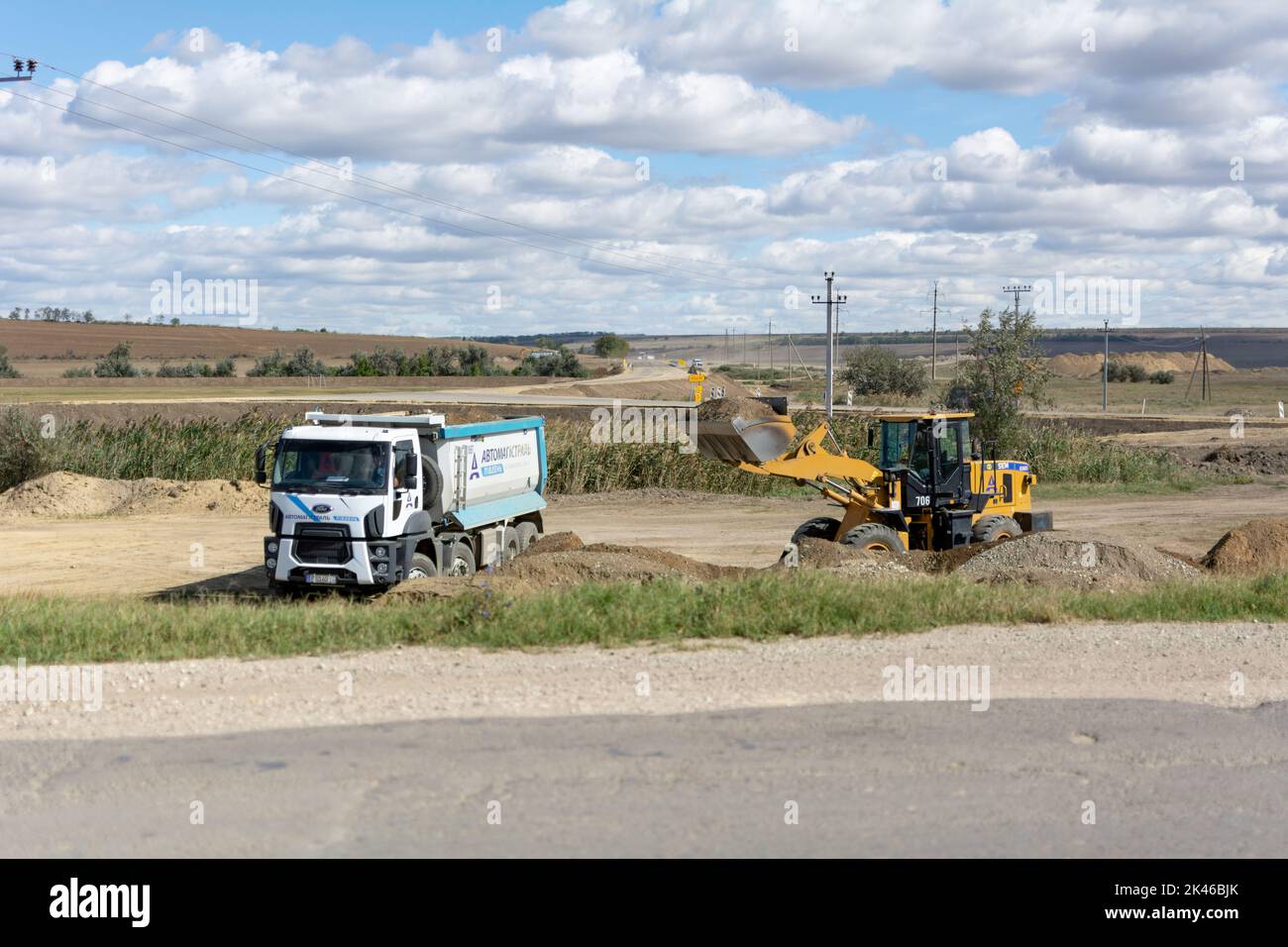 Vulcanesti, Moldova - 20 septembre 2022 les machines routières ...