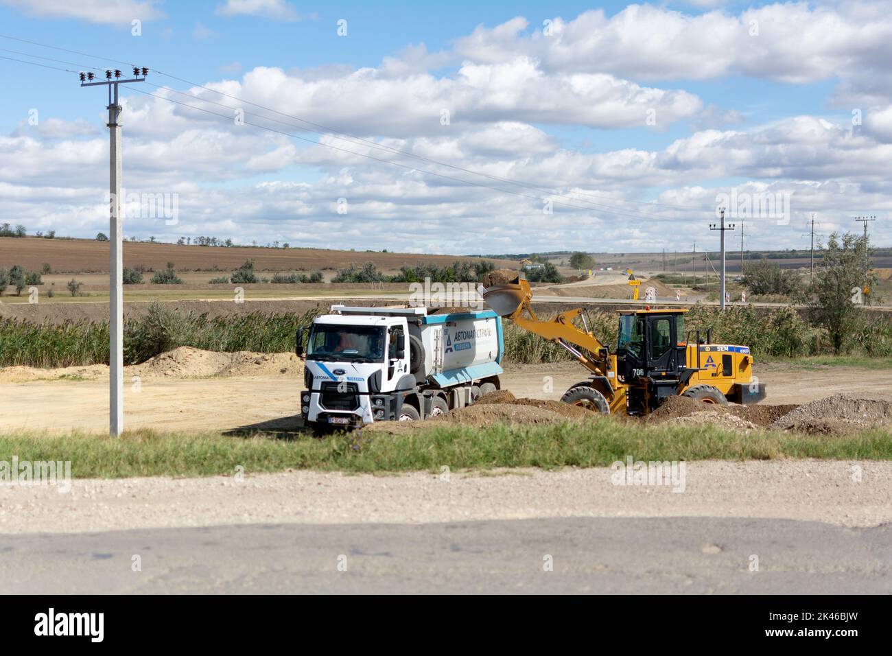 Vulcanesti, Moldova - 20 septembre 2022 les machines routières ...