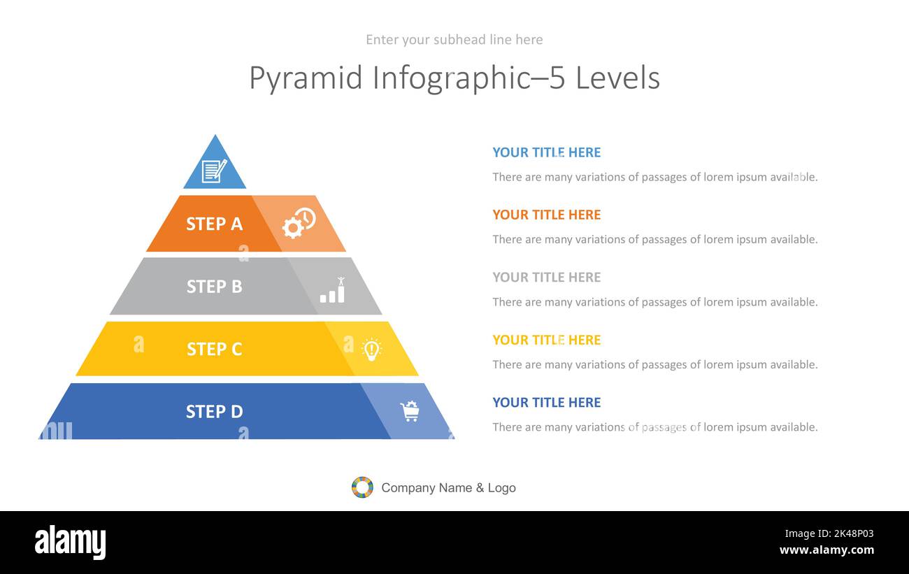 La conception vectorielle de modèle d'infographie pyramidale peut être ...