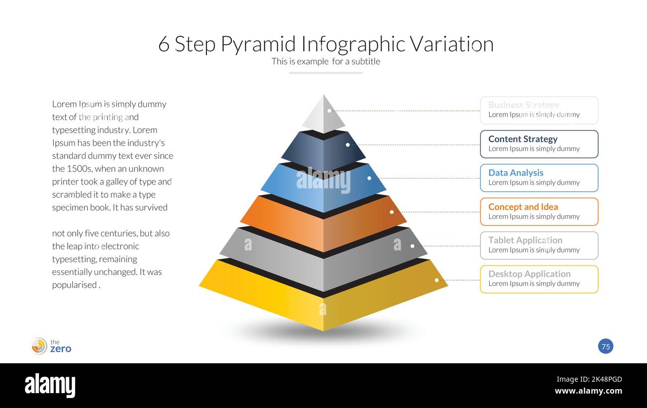 La conception vectorielle de modèle d'infographie pyramidale peut être ...