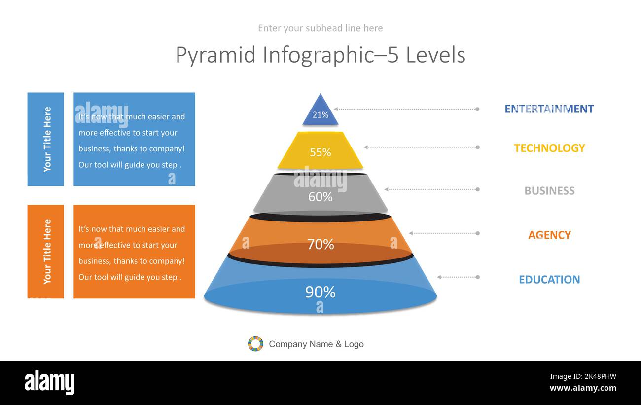 La conception vectorielle de modèle d'infographie pyramidale peut être ...