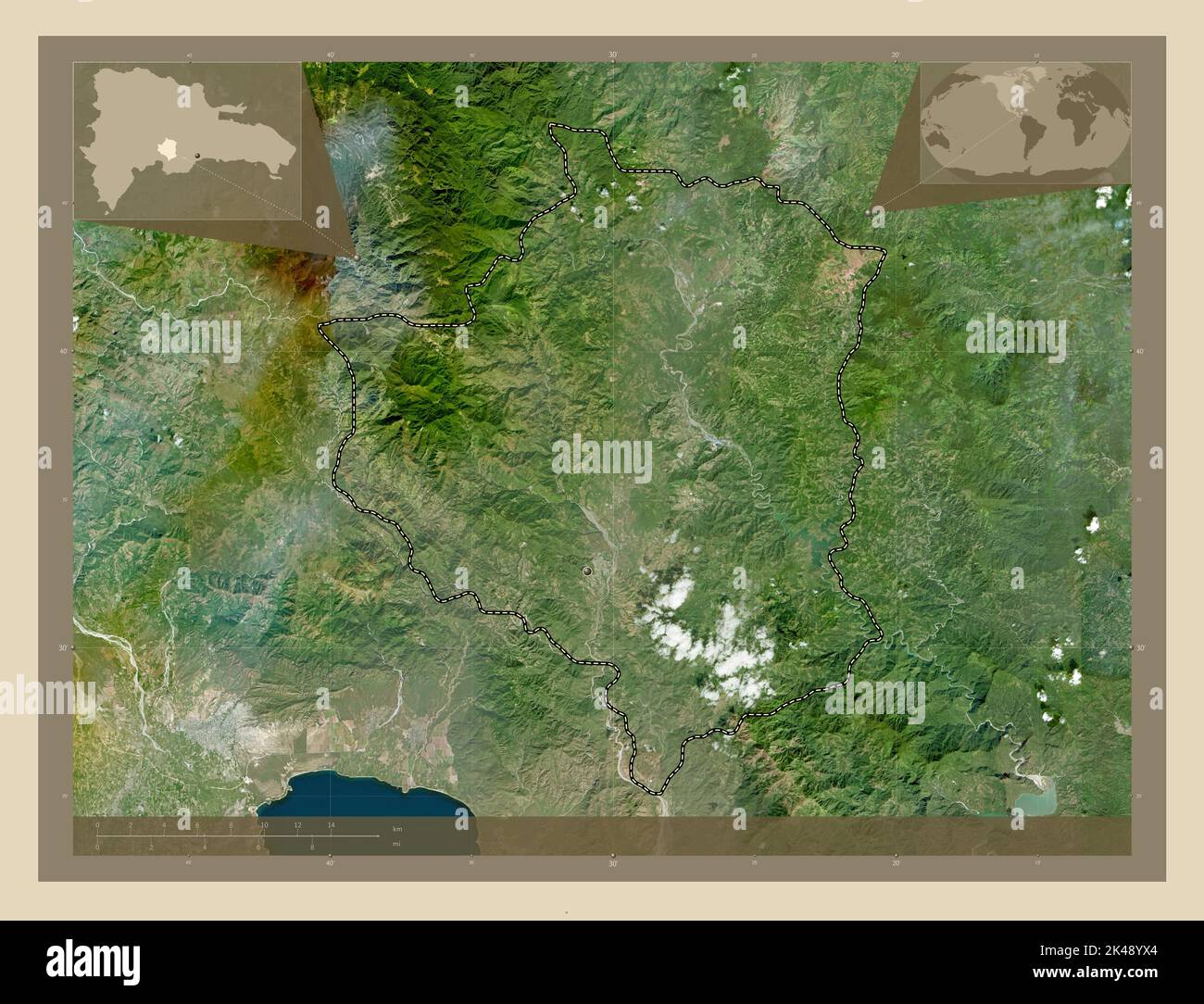 San Jose de Ocoa, province de la République dominicaine. Carte ...