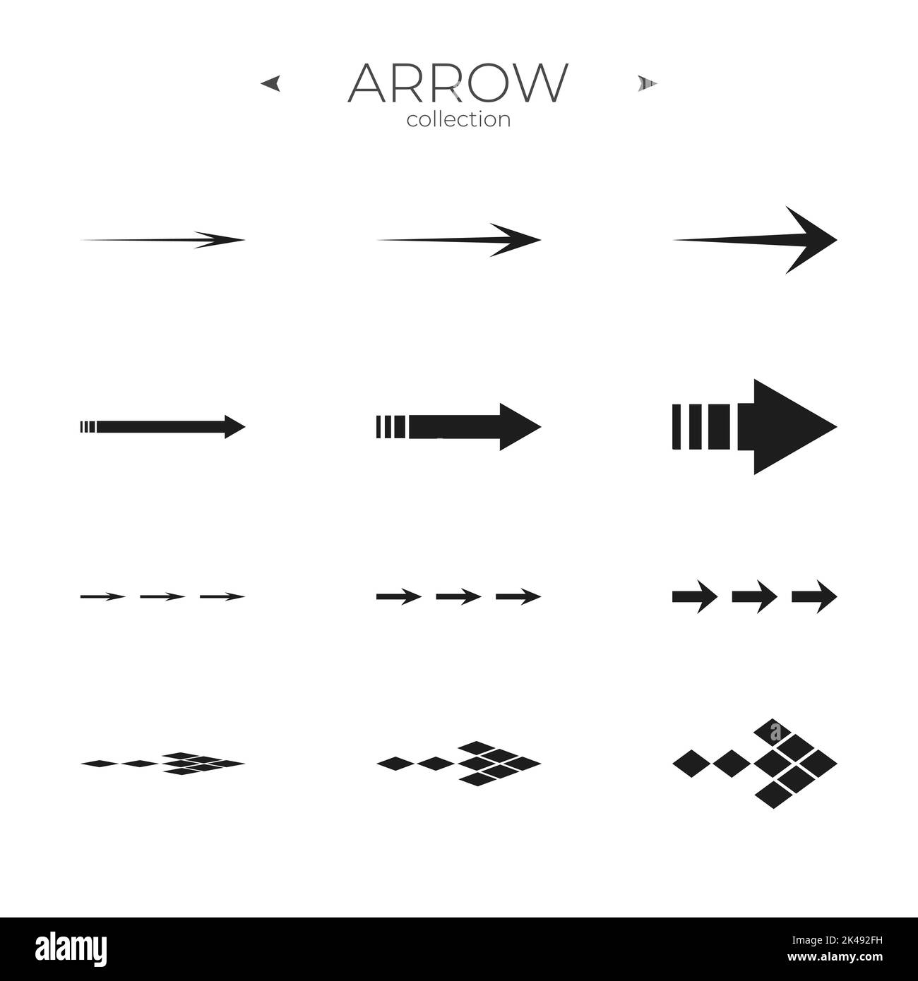 Ensemble d'icônes de flèche. Icône flèche universelle. Eléments de base ...