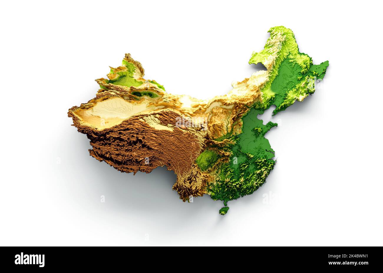 Carte topographique chine 3d Banque de photographies et d’images à ...