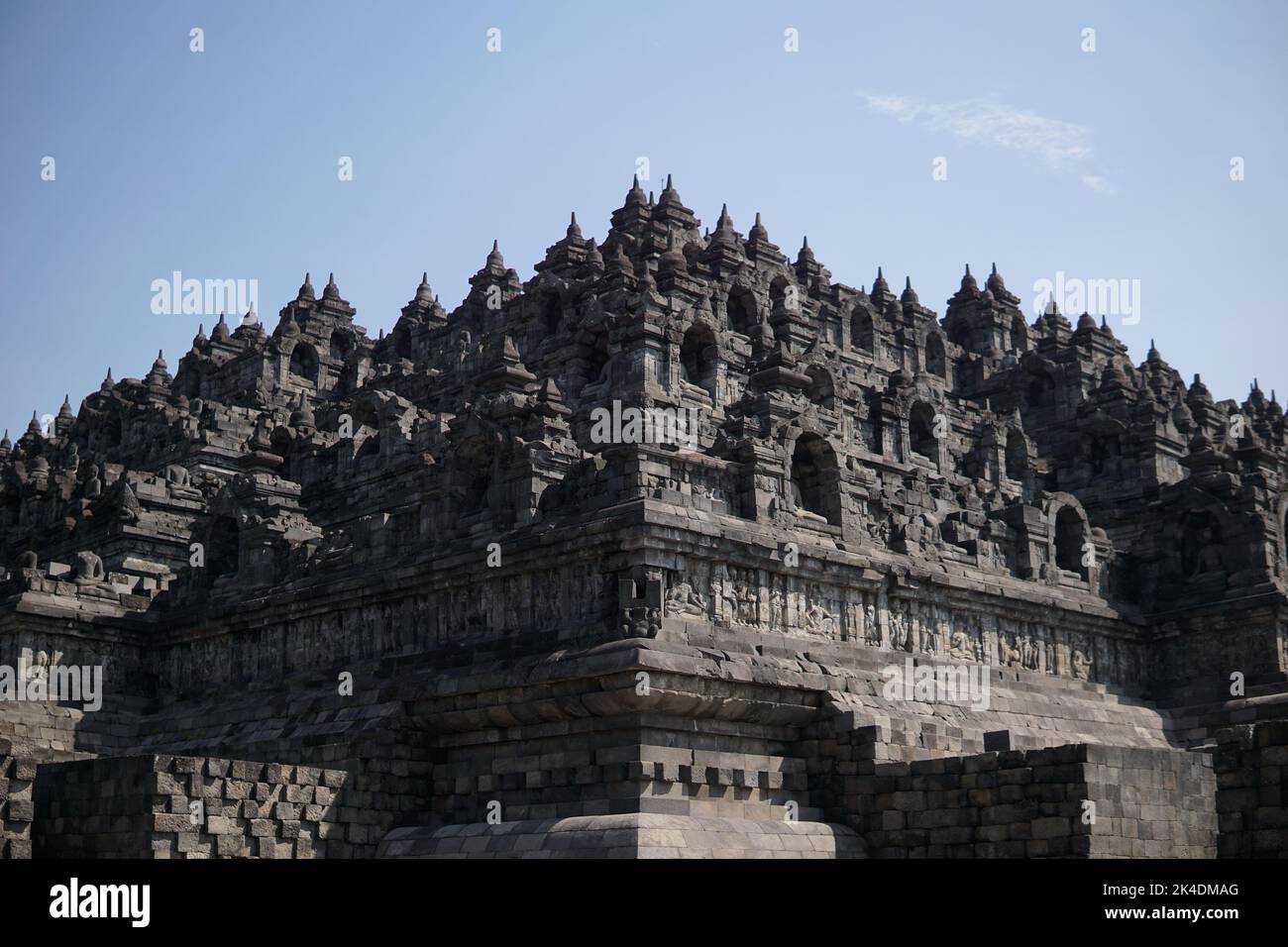 La grande architecture et l'art au temple Borobudur, Indonésie. Ce ...