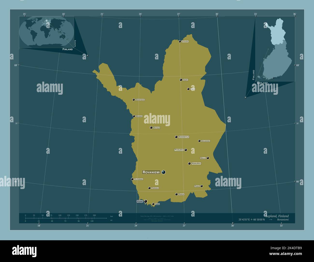 Lapland finland europe map Banque de photographies et d’images à haute ...