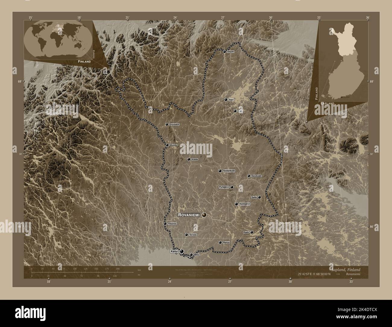 Lapland finland europe map Banque de photographies et d’images à haute ...