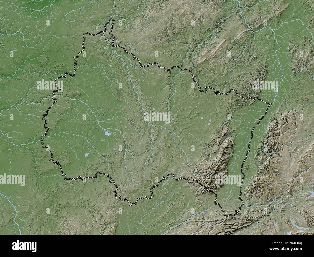 Grand est, région de France. Carte d'altitude colorée en style wiki ...