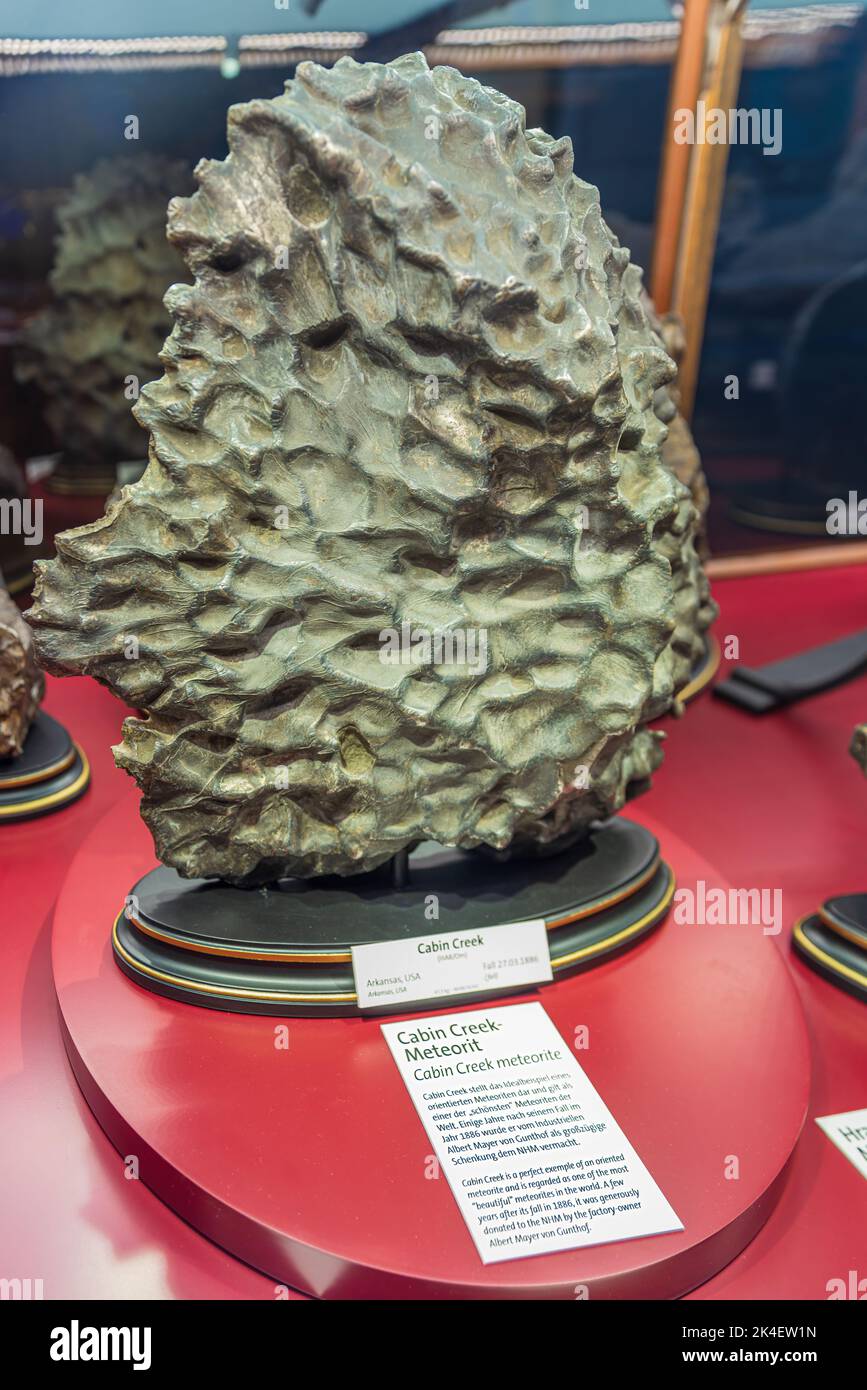 VIENNE, AUTRICHE - 13 SEPTEMBRE 2022 : Meteor de Cabin Creek exposé à ...
