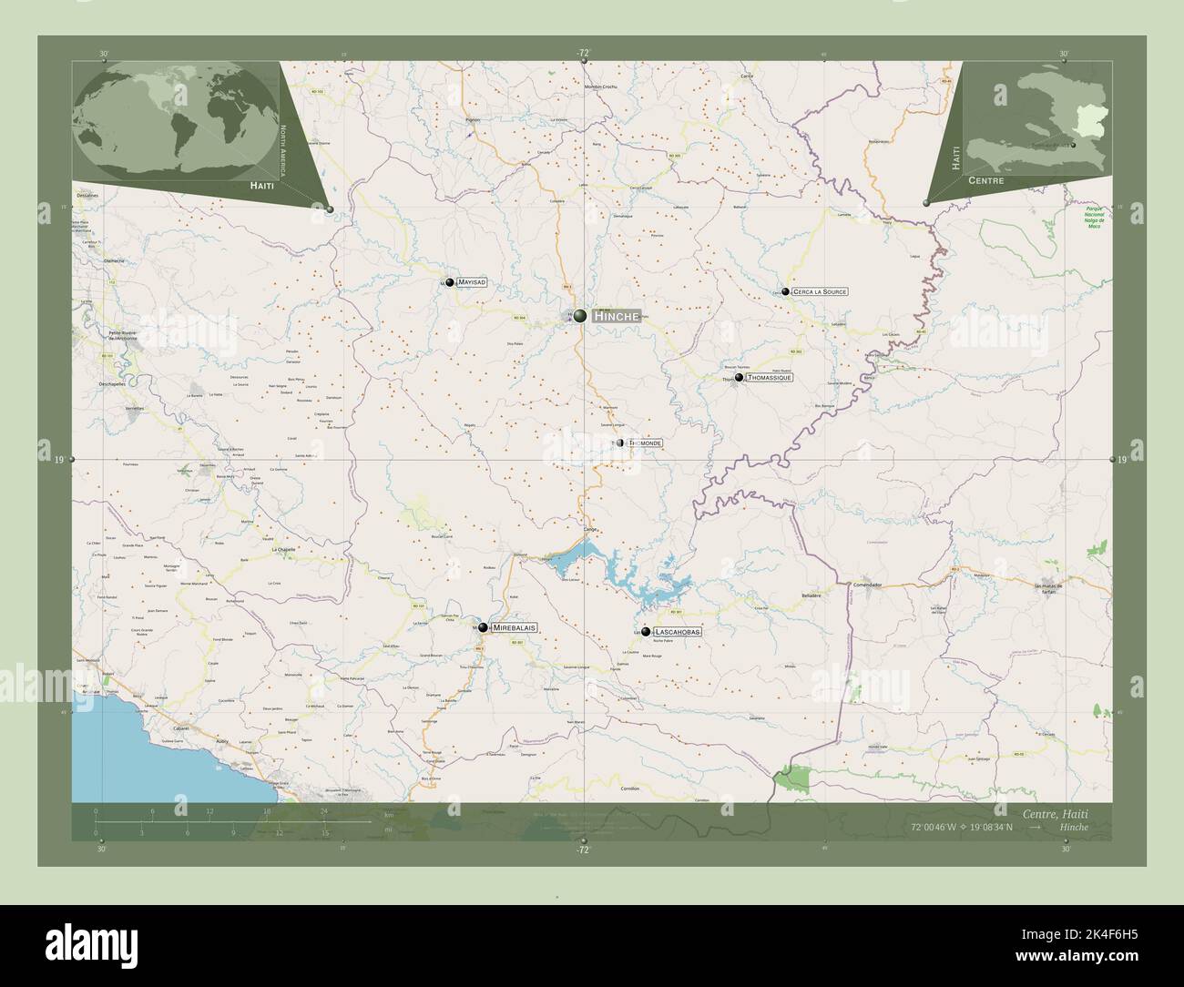 Centre, département d'Haïti. Ouvrez la carte des rues. Lieux et noms ...