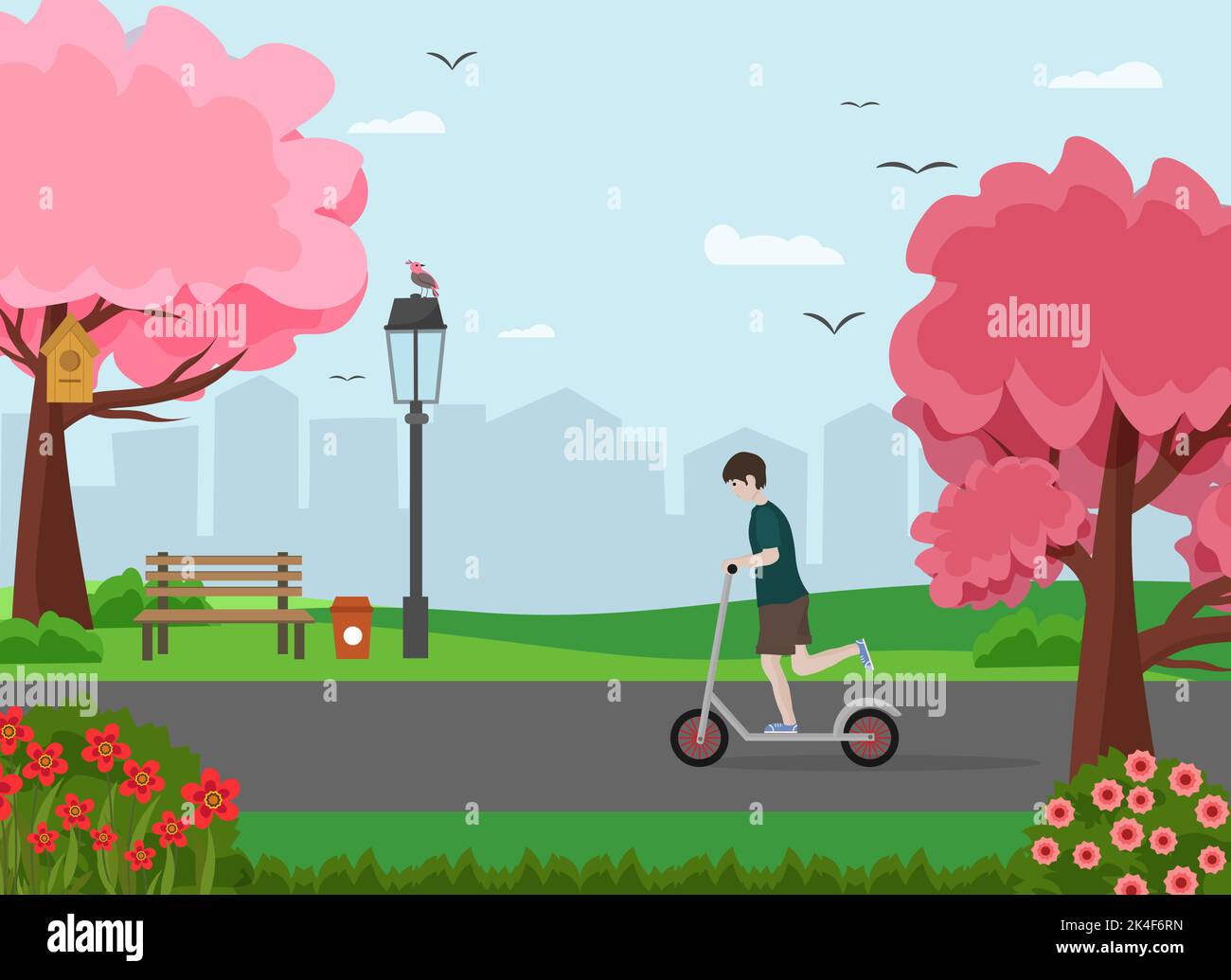 Oiseaux qui marchent Banque d'images vectorielles - Alamy