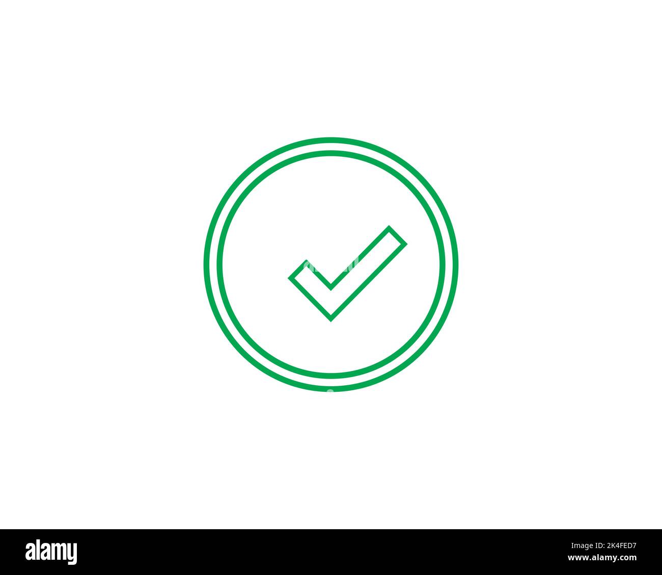List check green ok symbol Banque d'images vectorielles - Alamy