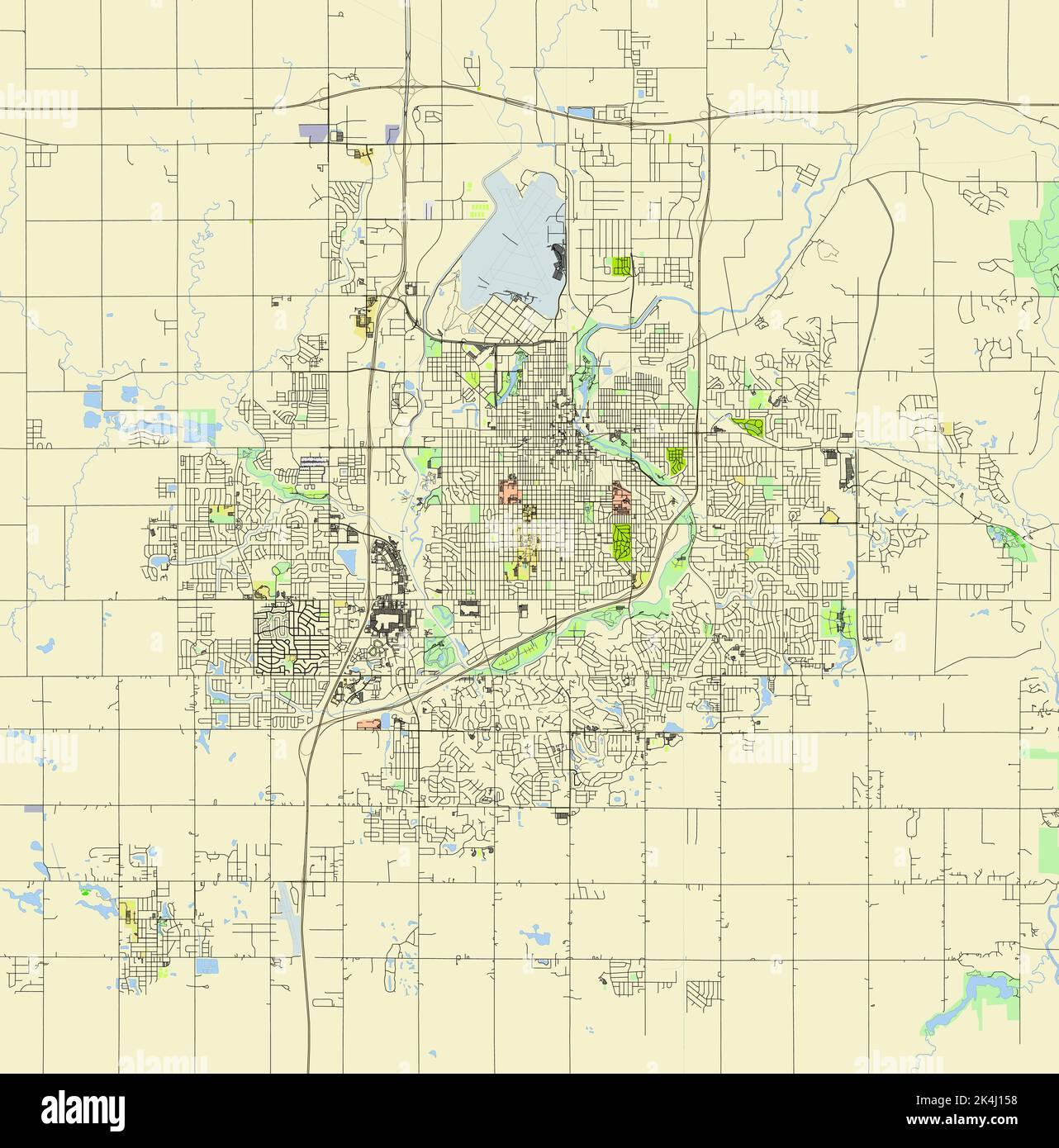 Carte du dakota du sud des chutes sioux Banque de photographies et d ...