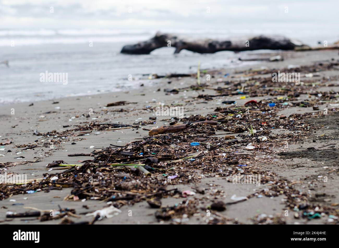 Pollution des plages en plastique Banque de photographies et d’images à ...