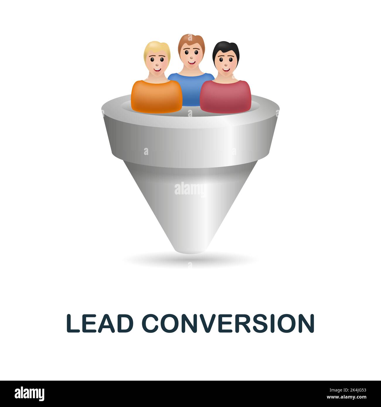 Icône de conversion des dérivations. 3d illustration de la collection de marketing numérique ...