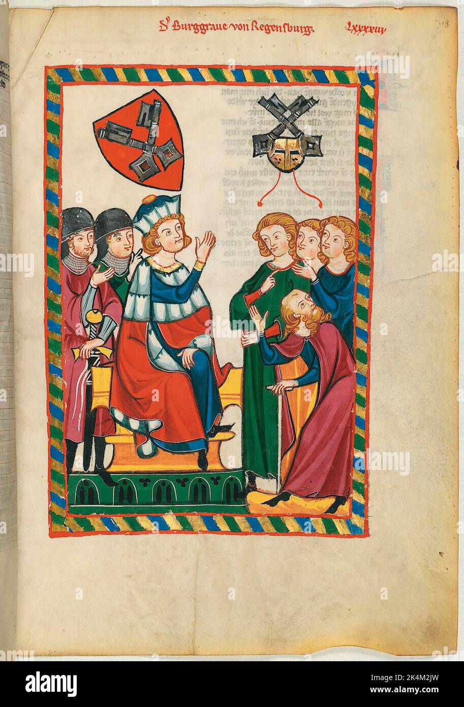 Le 'Codex Manesse', également connu sous le nom de 'Great Heidelberg ...