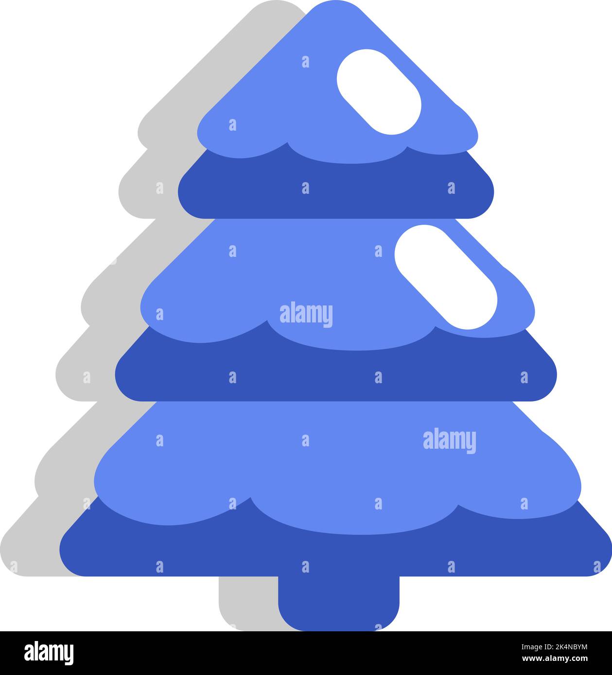 Arbre recouvert de neige Banque d'images vectorielles - Alamy