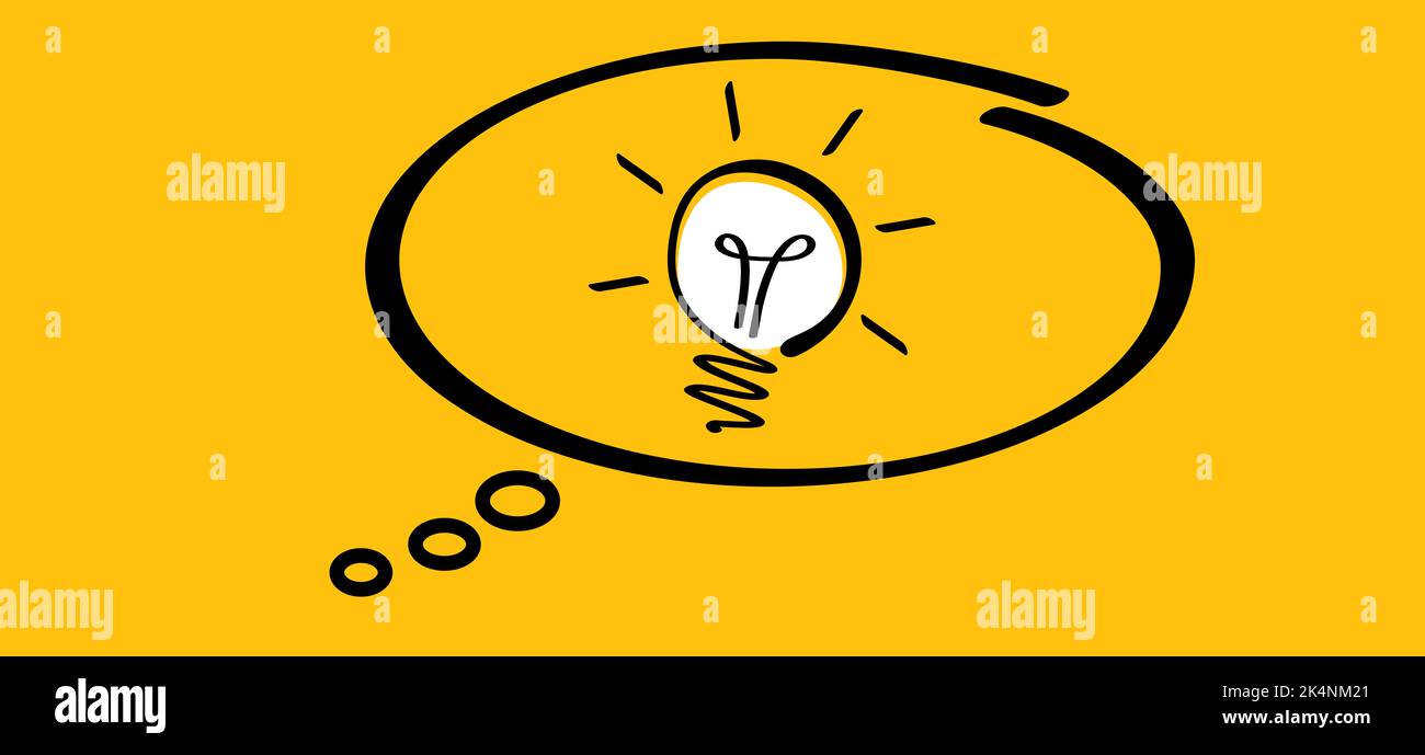 Clipart, idée de lampe bulle de discours. Pensez grande lampe ...