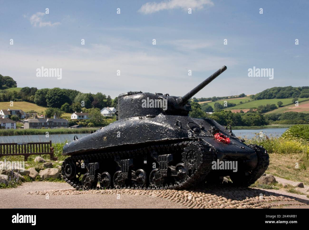 World war ii sherman tank at slapton sands Banque de photographies et d ...