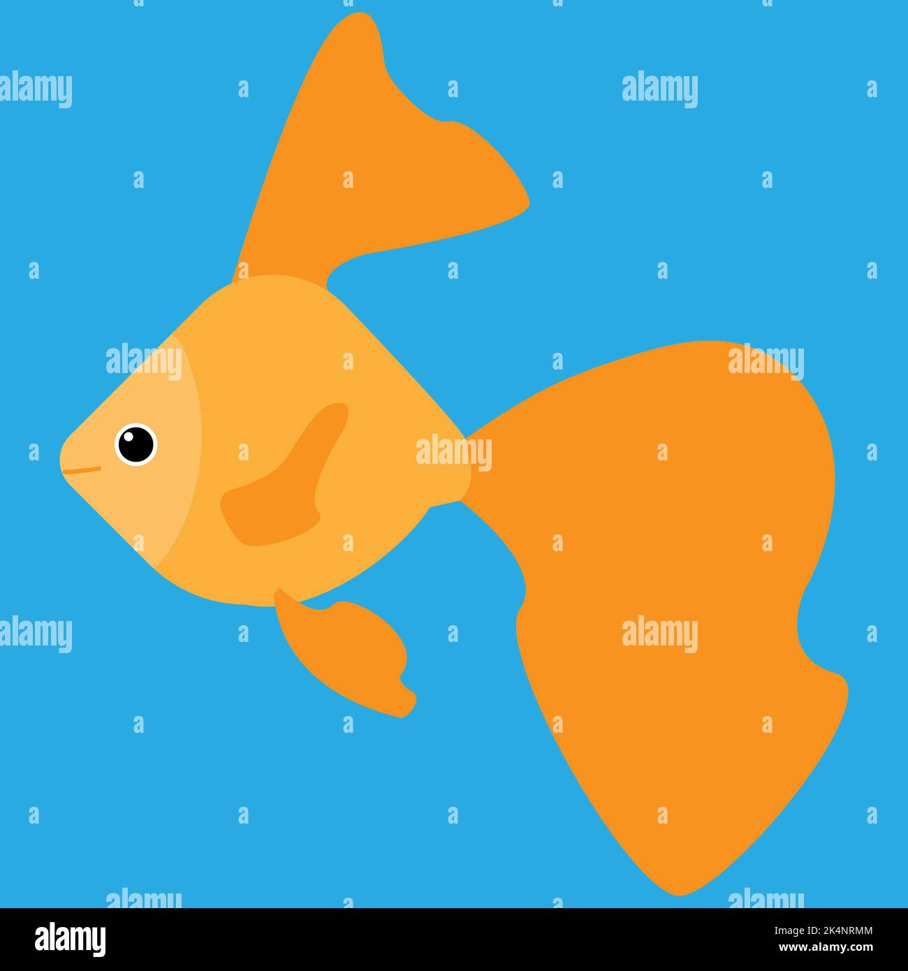 Un poisson doré, une vue latérale pour le poisson doré, poisson dans la ...