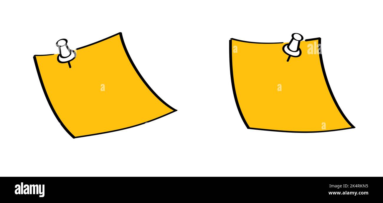 Papier POSTIT. Remarque : papier mémo avec icône de bouton-poussoir ...