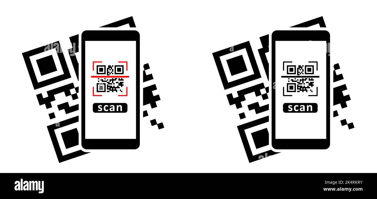 Scan Me Icône De Lecture De Code Qr Téléphone Mobile Paiement Par Code Qr Porte Monnaie