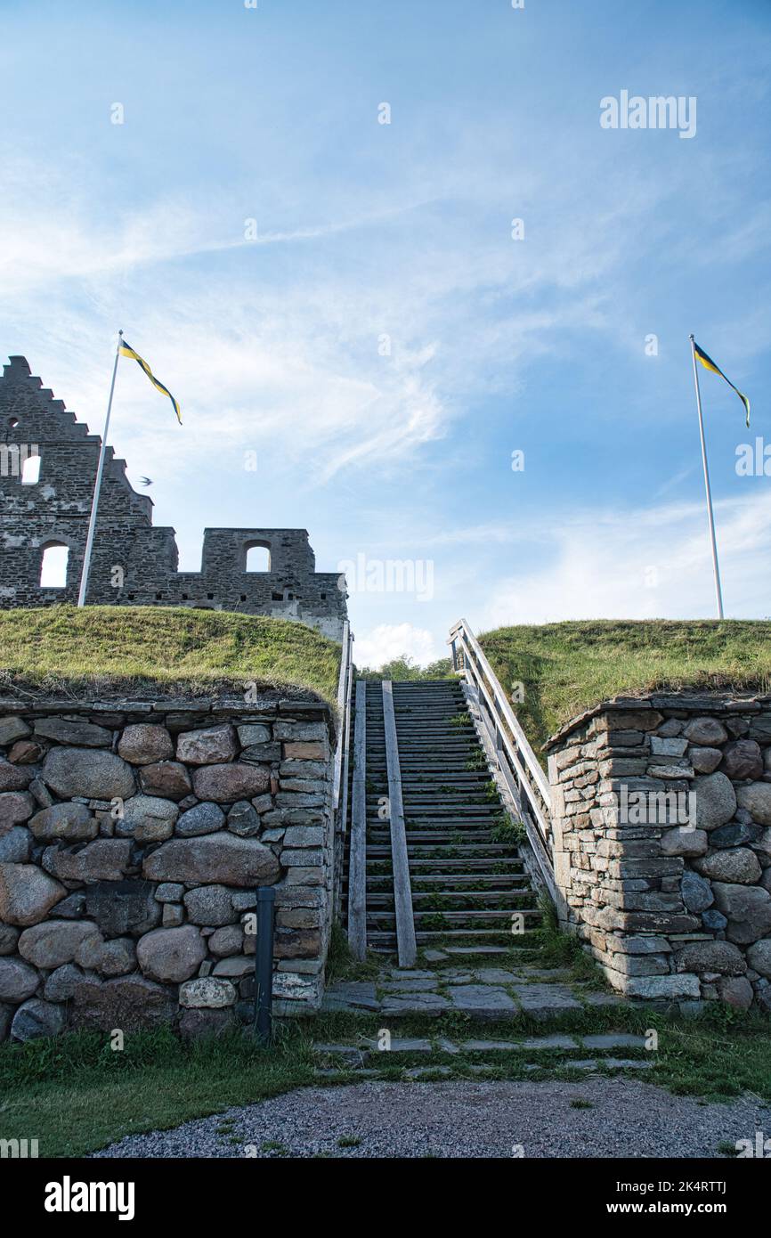 Château de Visingsborg en Suède sur l'île de Visingsö, au lac Vätterm ...