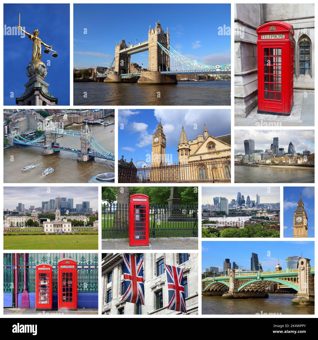 Collage montage london landmarks Banque de photographies et d’images à ...