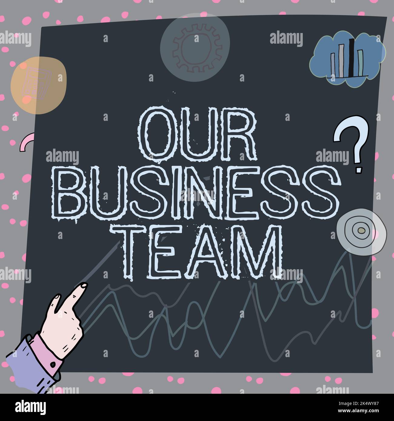 L'inspiration montre notre équipe commerciale. Mot écrit sur la réunion ...