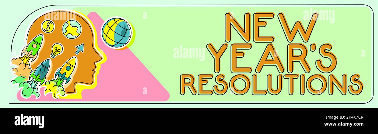 Texte d'écriture résolutions du nouvel an S. Mot écrit sur le reflet ...