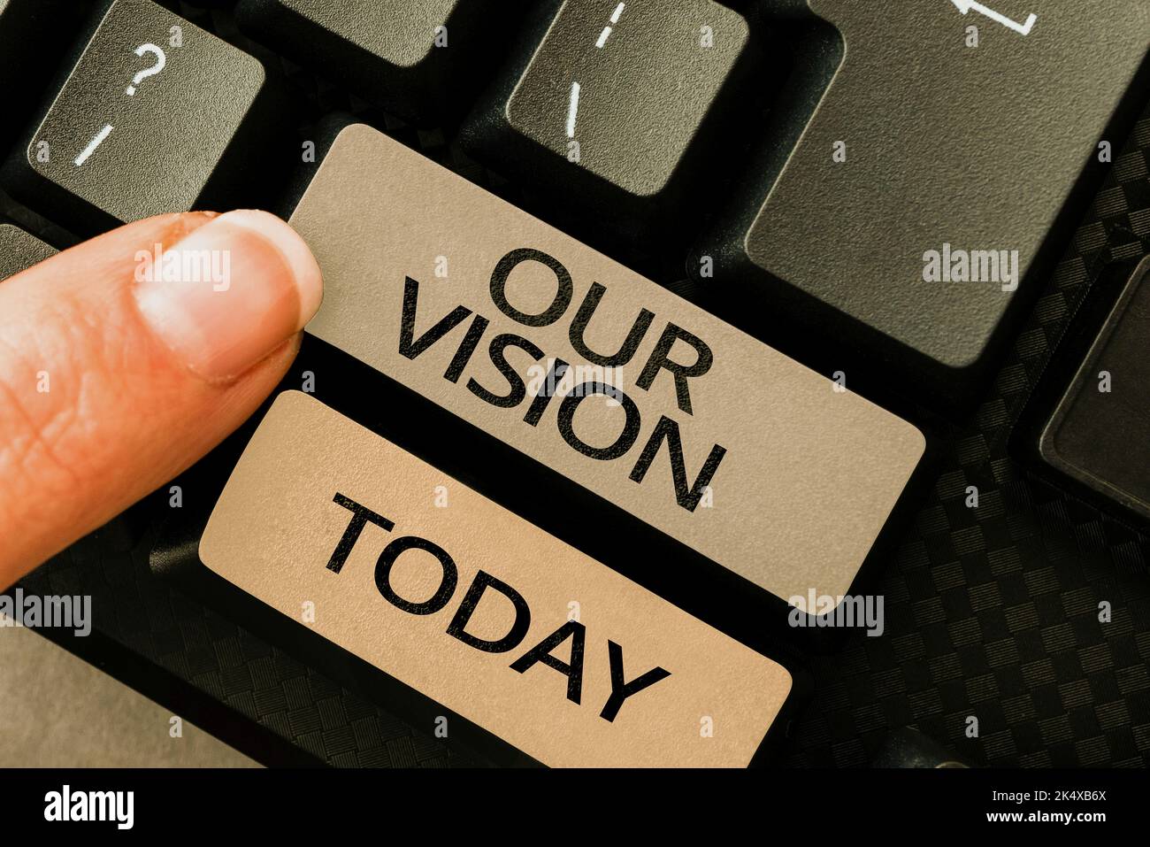 Écriture affichage de texte notre vision. Plan conceptuel de photo pour ...