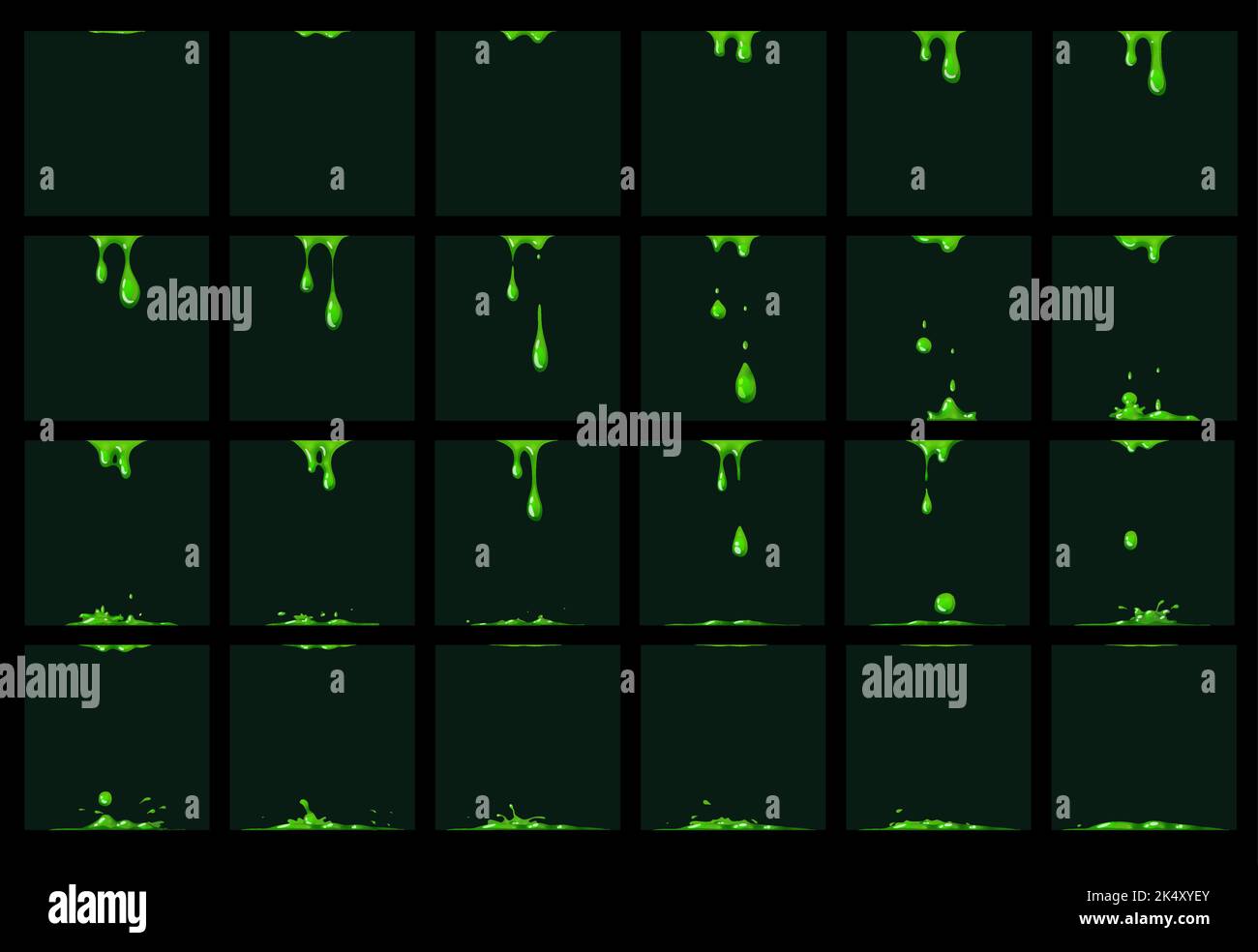 Animation vert citron vert, effet sprite animé, interface utilisateur ...