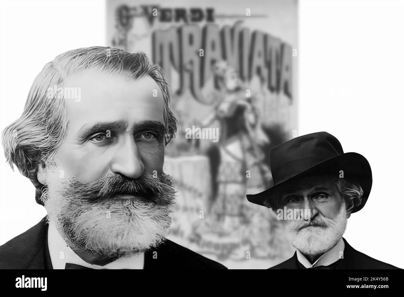 Giuseppe verdi portrait Banque d'images noir et blanc - Alamy