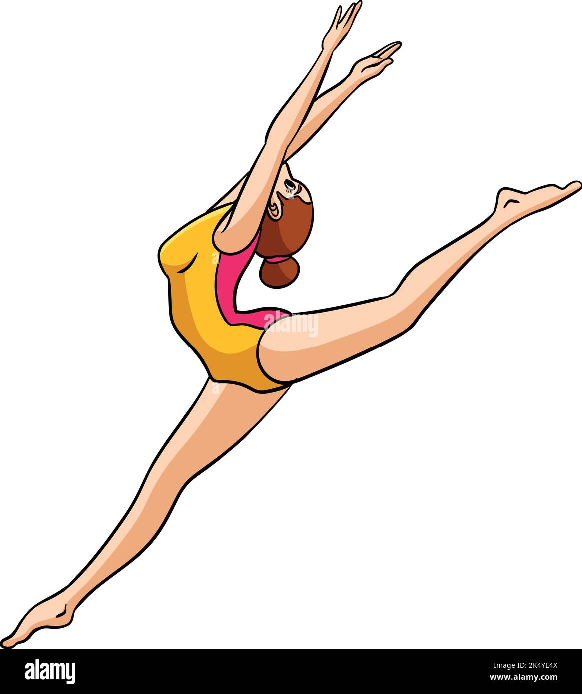 Dessin Animé Coloré Du Dessin Animé De Gymnastique Image Vectorielle
