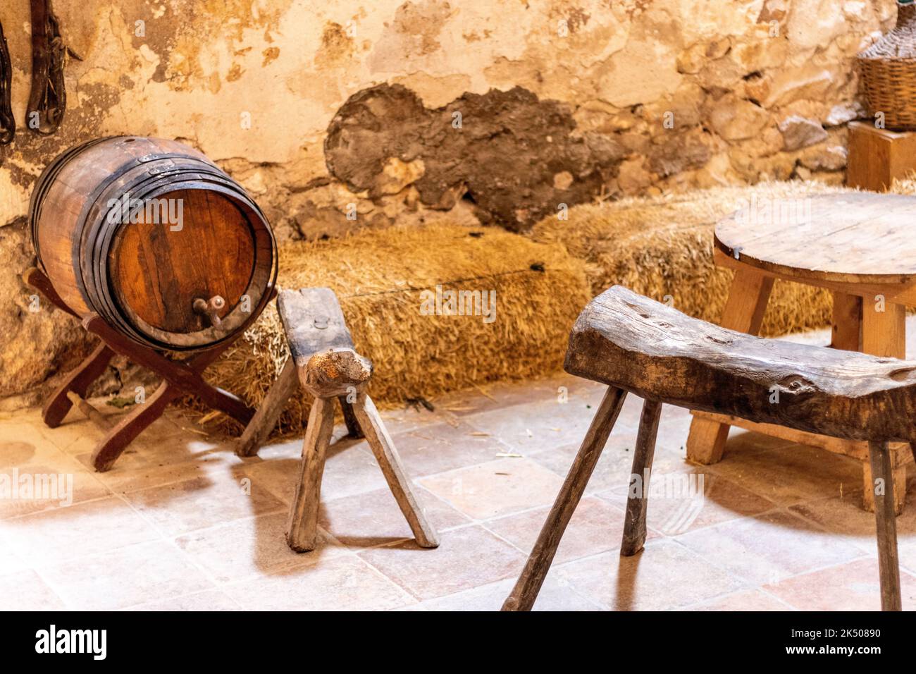 Interieur chateau medieval illustration Banque de photographies et d ...