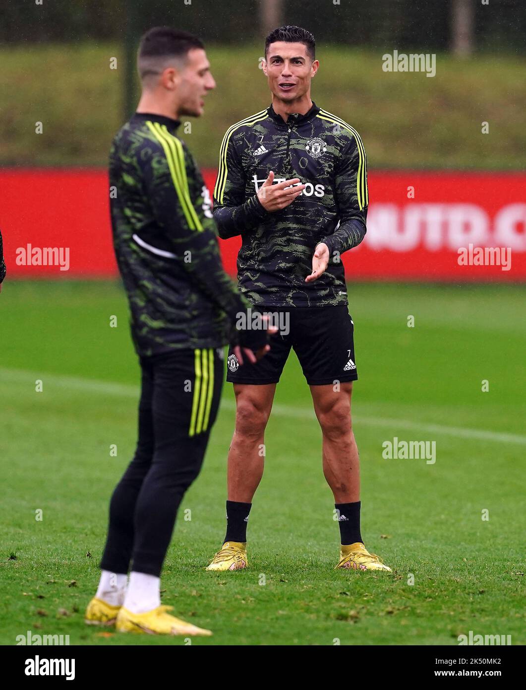 Cristiano Ronaldo de Manchester United lors d'une séance d'entraînement ...