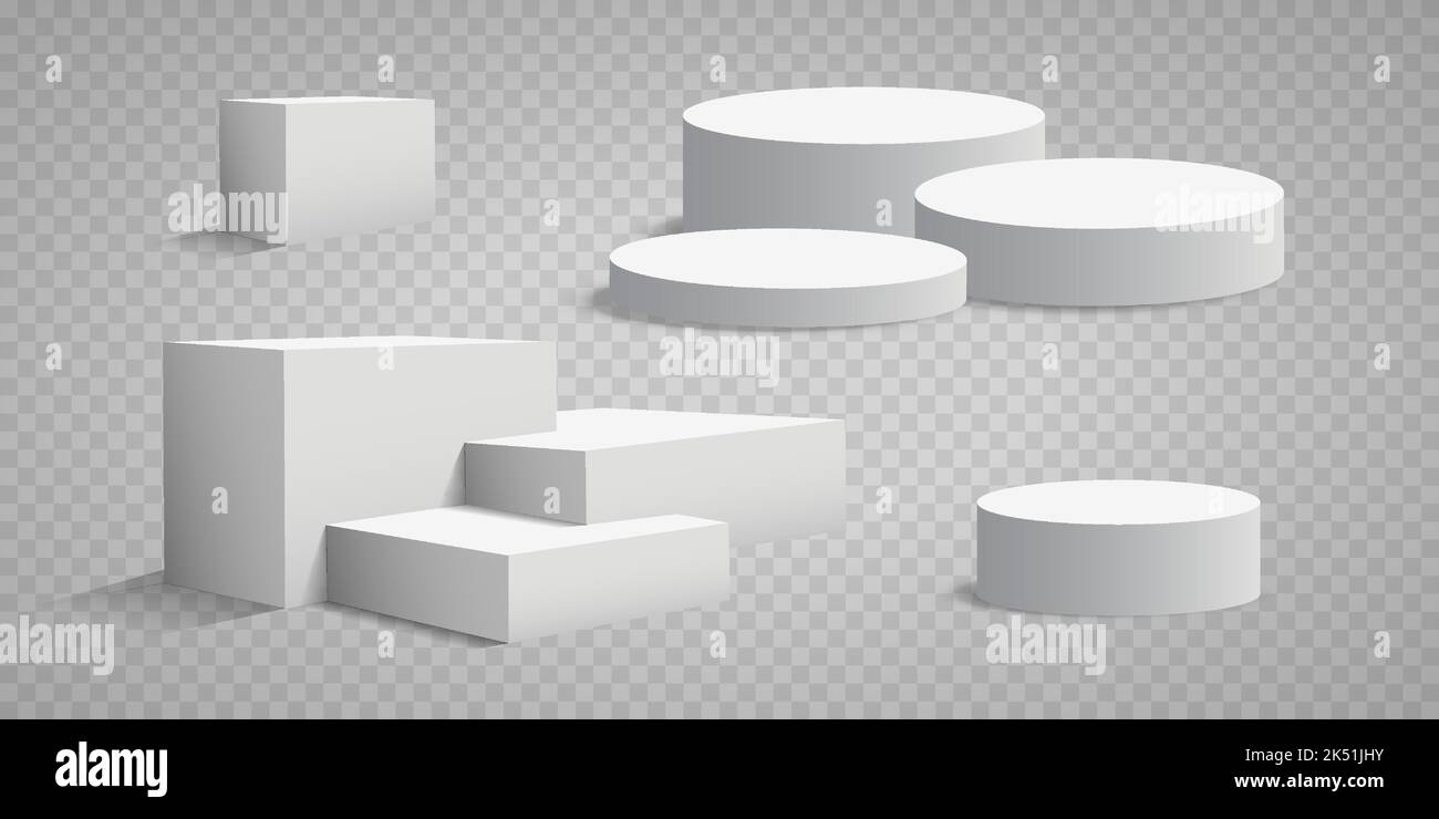 Podium, isolé sur un fond transparent. Socle 3d. Vector illustration ...