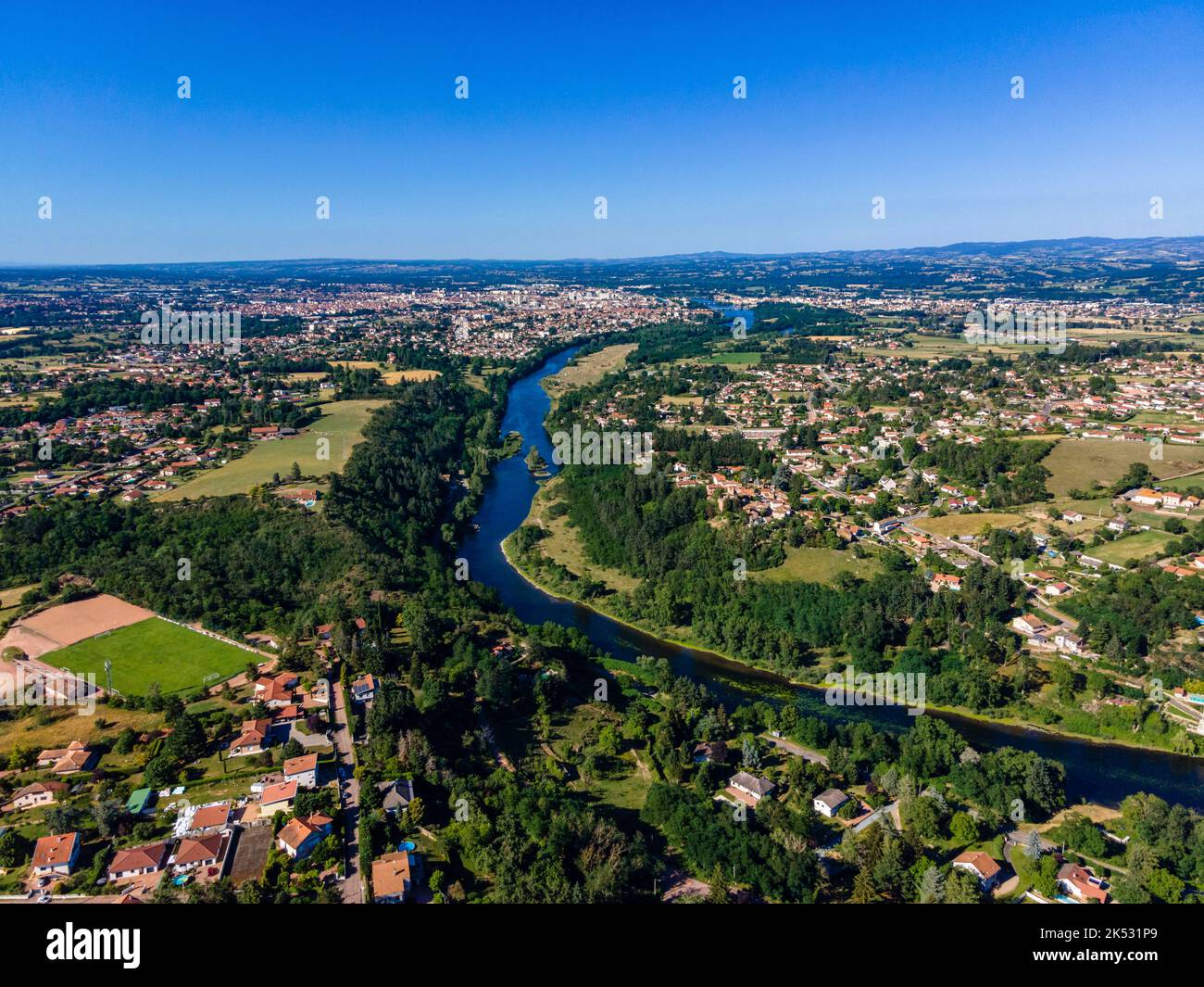 Vue aérienne de roanne Banque de photographies et d’images à haute ...
