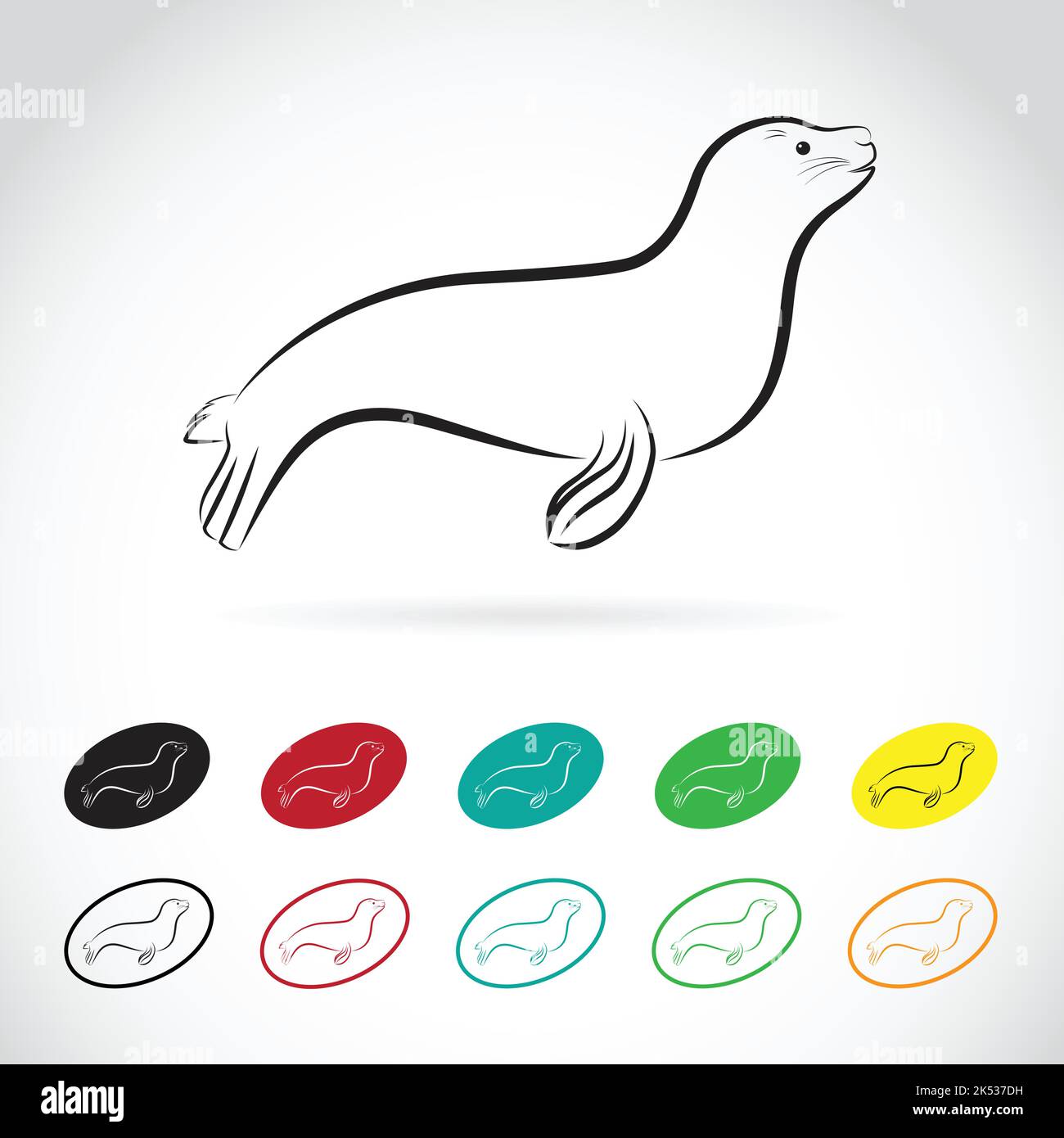 Lion sur fond blanc Banque d'images vectorielles - Alamy