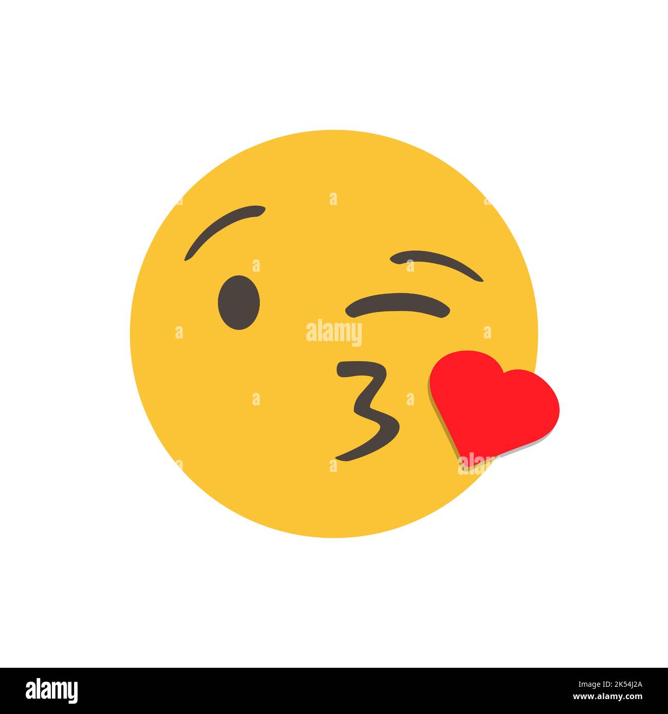 Coeur embrassant, utilisé pour transmettre un Au revoir à un très ...